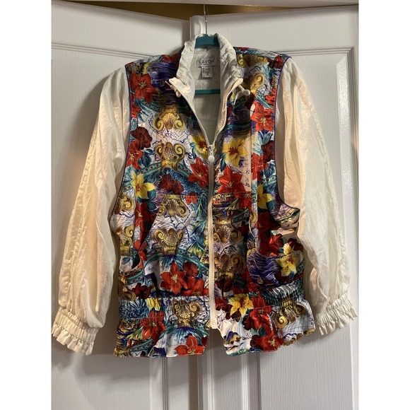 Lavon | Jackets & Coats | Vintage Lavon Jacket Womens Medium Tropical ...